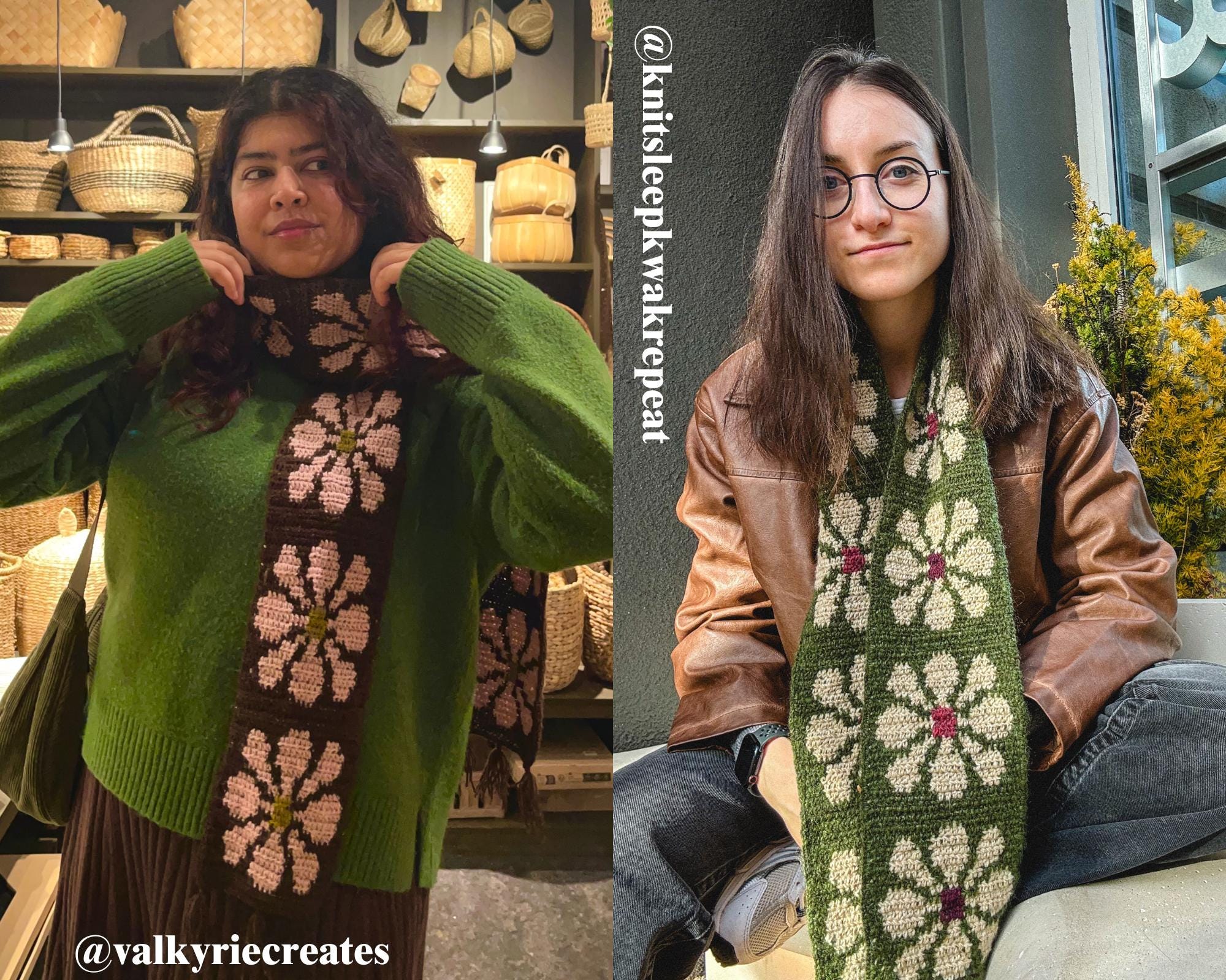 Nora Flower Scarf PDF Crochet Pattern - Etsy