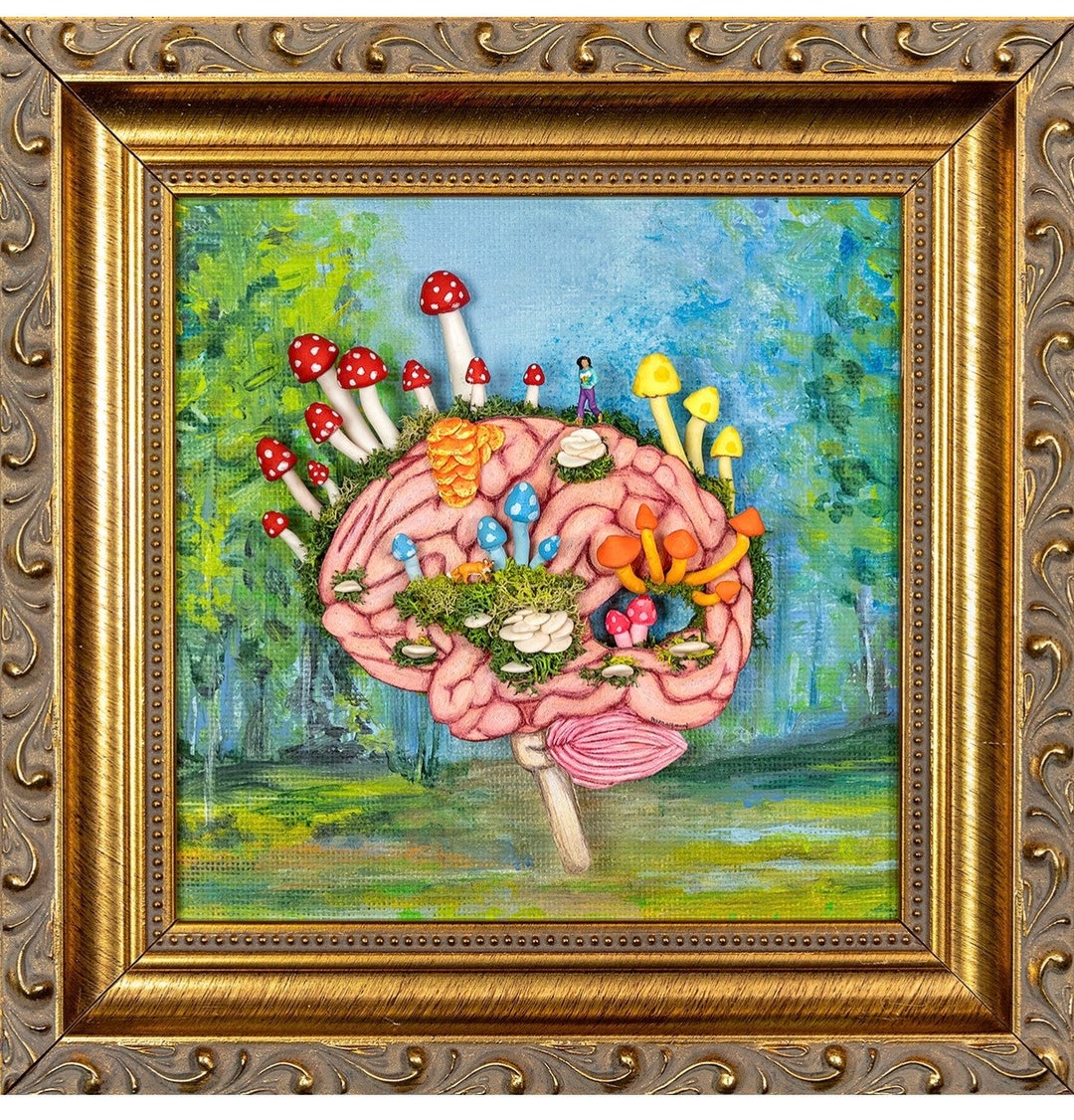 Mushroom Brain Diorama Print - Etsy