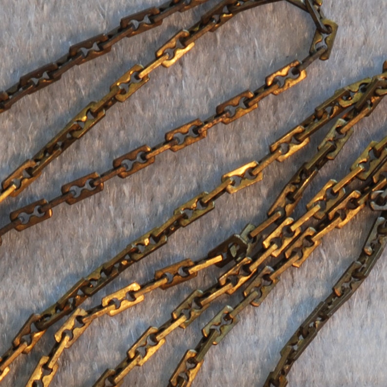 Vintage Brass Square Link Chain Chain by the Foot Bronze Patina Jewelry ...