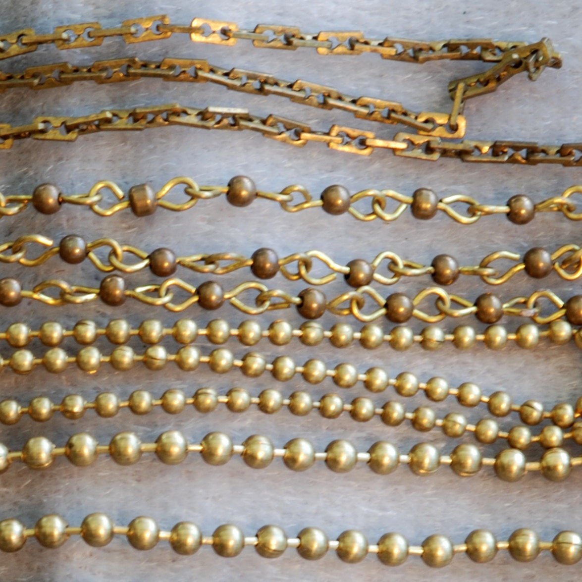 Vintage Brass Square Link Chain Chain by the Foot Bronze Patina Jewelry ...