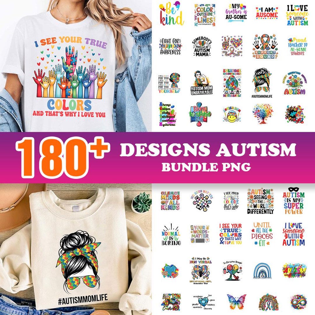 Autism Awareness PNG, Neurodiversity Digital Download, Different Not ...