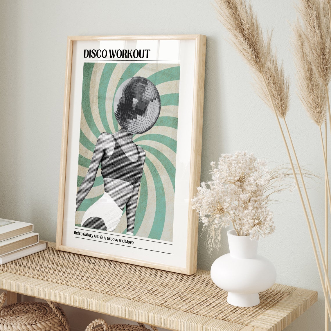 Disco Workout Art Print | Digital Wall Art Poster | Retro Fitness Decor ...