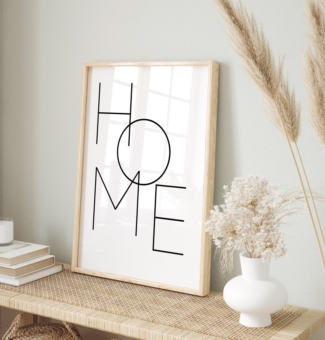 Home Decor Wall Art Home Poster for New Home Warming Print Black and ...