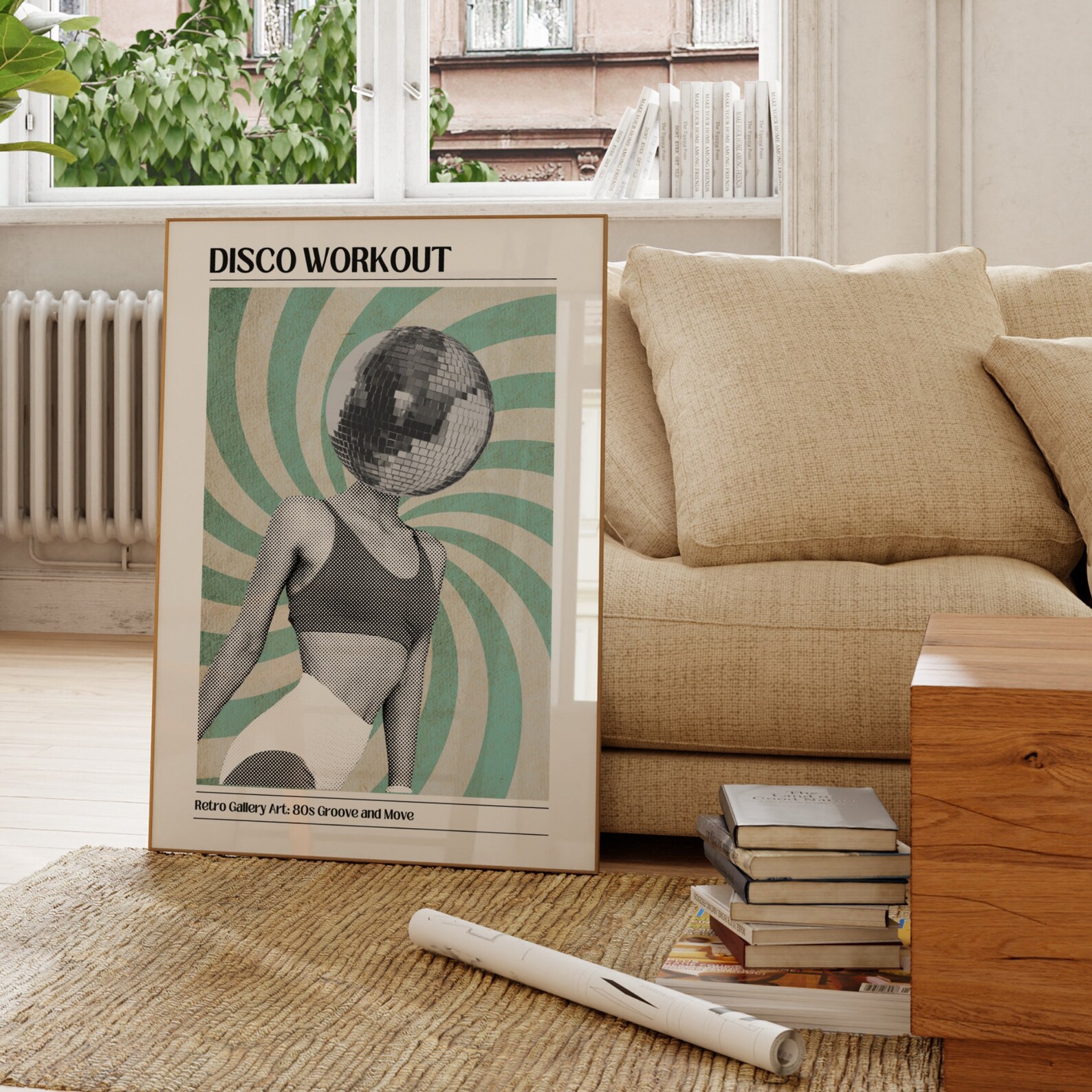 Disco Workout Art Print | Digital Wall Art Poster | Retro Fitness Decor ...