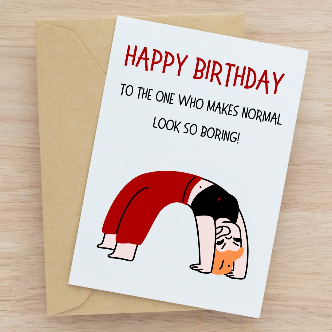 Funny Birthday Card, Digital Download, Quirky Birthday Card, Unique ...