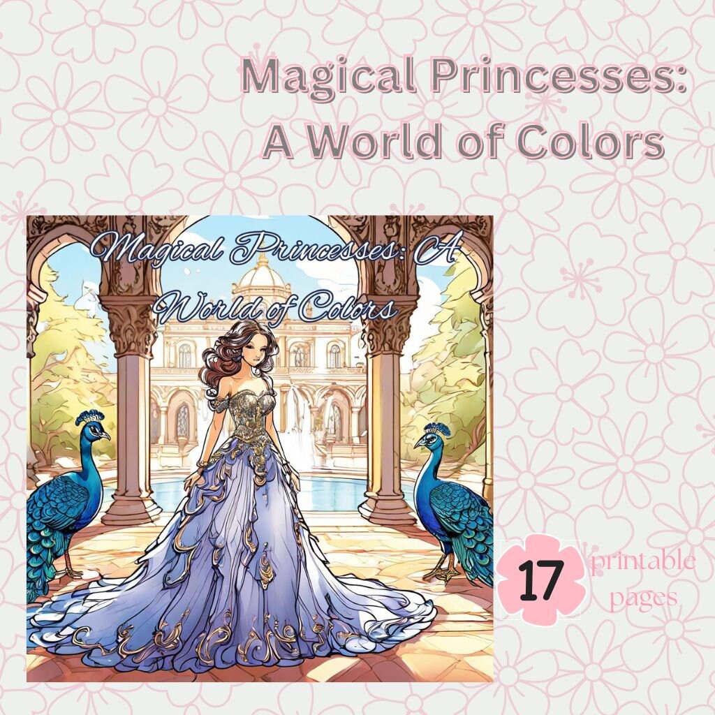 Magical Princesses: A World of Colors Princesses Coloring Book - Etsy