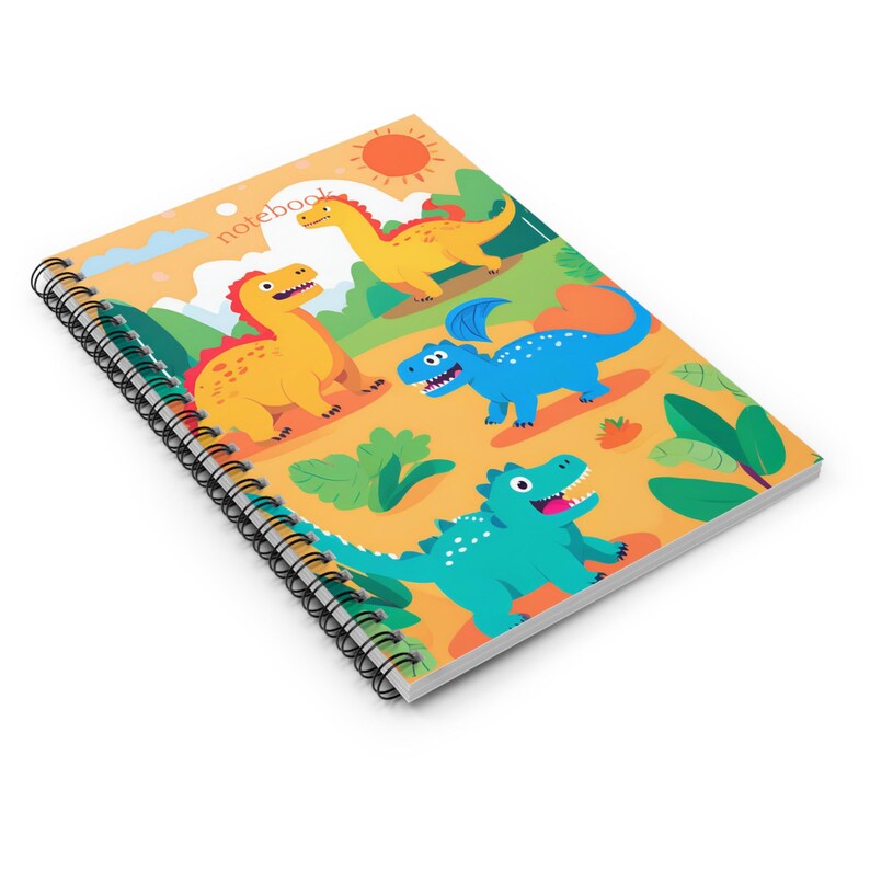 Dinosaur Notebook, Kids Journal, Back to School Supplies, Cute ...