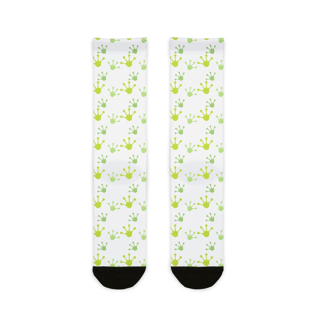 Frog Feet Sublimation Crew Socks Fun Animal Print Lightweight Footwear ...