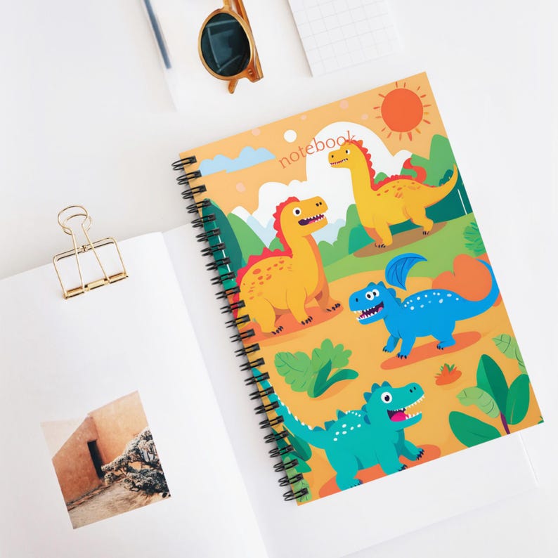 Dinosaur Notebook, Kids Journal, Back to School Supplies, Cute ...