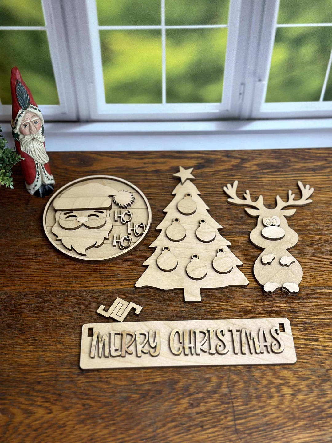 Paint It Yourself Ho Ho Ho Santa Sign Wood, Interchangeable Sign DIY ...