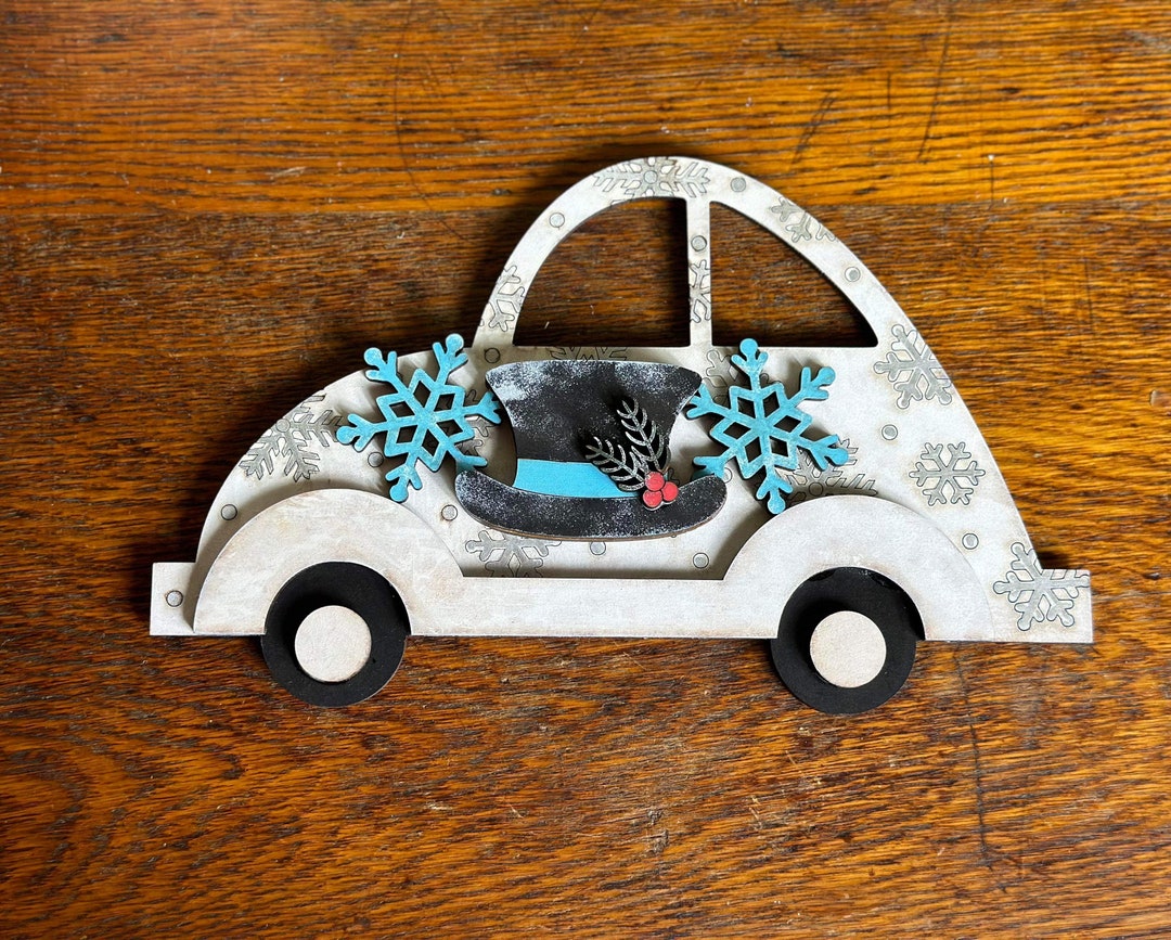 Snow Hat, Craft Kit for Adults, DIY Kit, Interchangeable Car Topper ...