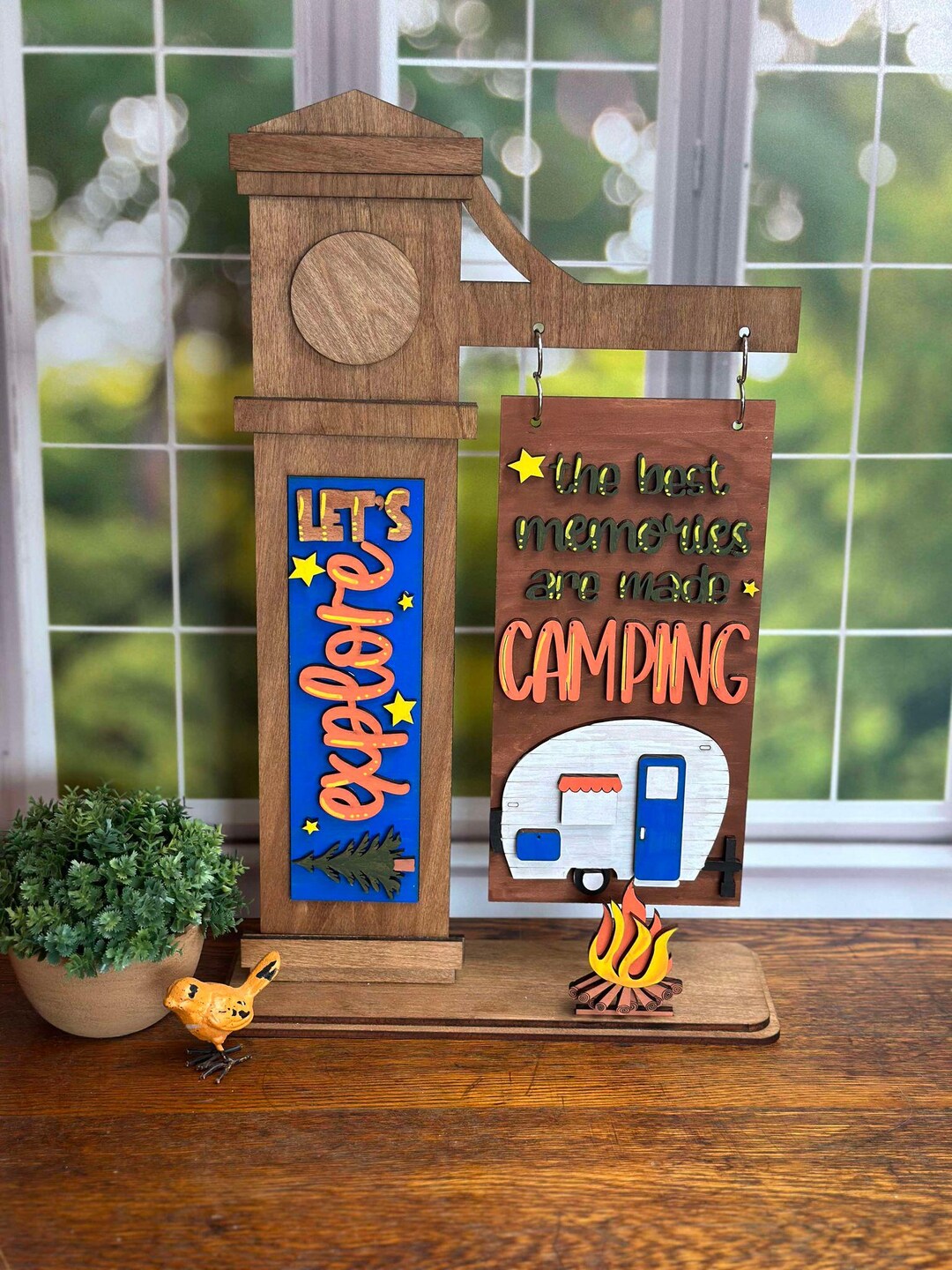 DIY 'let's Explore' Camping Sign Kit, Unfinished Wood - Etsy