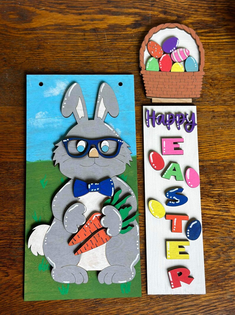 Happy Easter, Interchangeable DIY Craft Kit, Paint Your Own, Paint Party, DIY Interchangeable ...