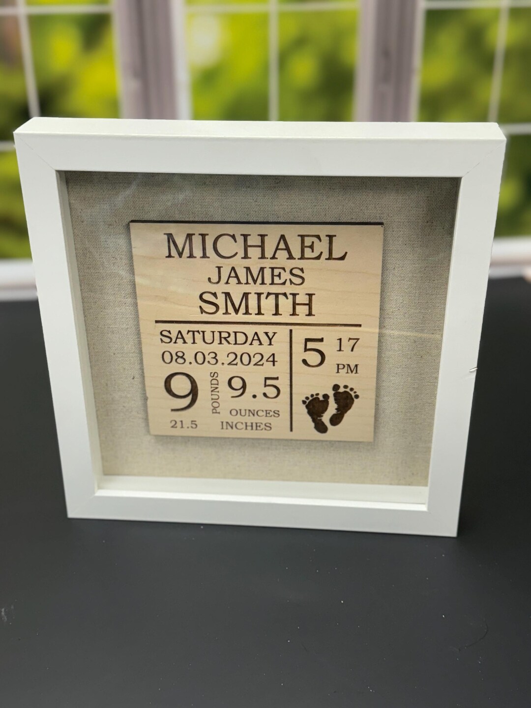 Personalized Baby Birth Stats Frame, Newborn Gift, Custom Name and Date ...