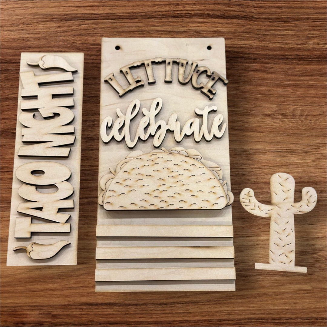 Taco Night, Cactus, Interchangeable DIY Craft Kit, Paint Your Own ...
