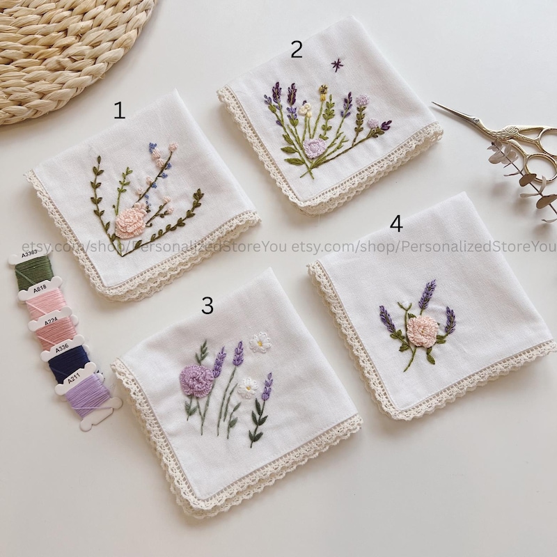 Flower Handkerchief - Etsy