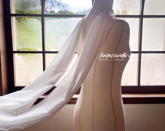 Off White Chiffon Wedding Scarf, 120 Colors Chiffon Neck Scarf, Wedding ...