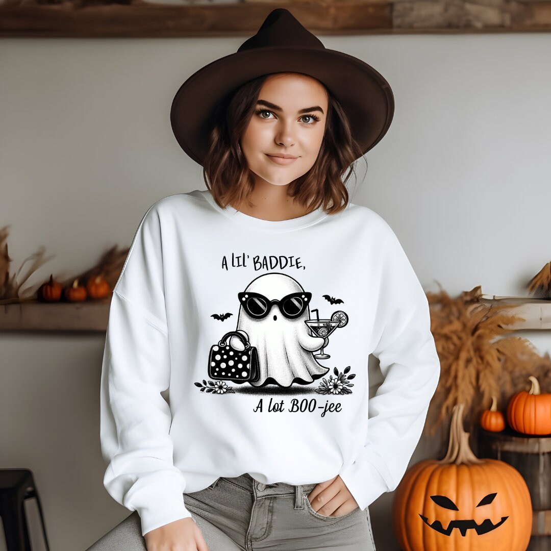 A Lil Baddie, a Lot Boo-jee Halloween Digital Download, Ghost PNG, Bad ...