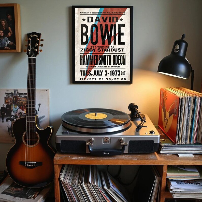 David Bowie Poster Ziggy Stardust Bowie Concert Poster High Quality ...