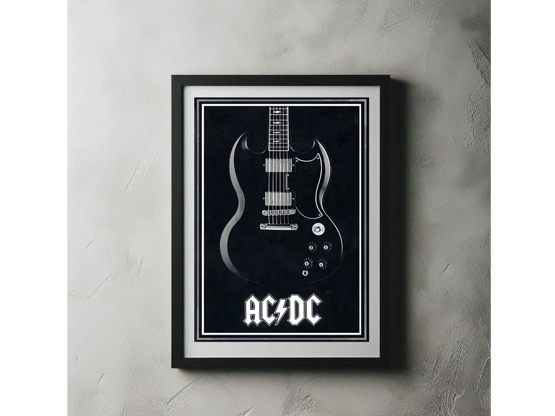 AC/DC Wall Art Music and Band Digital Print Home Décor - Etsy
