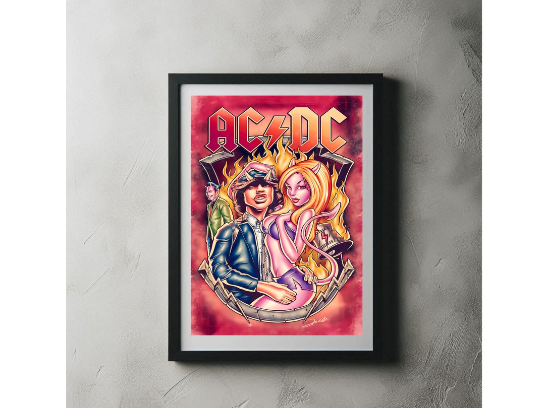 AC/DC Wall Art Music and Band Digital Print Home Décor - Etsy