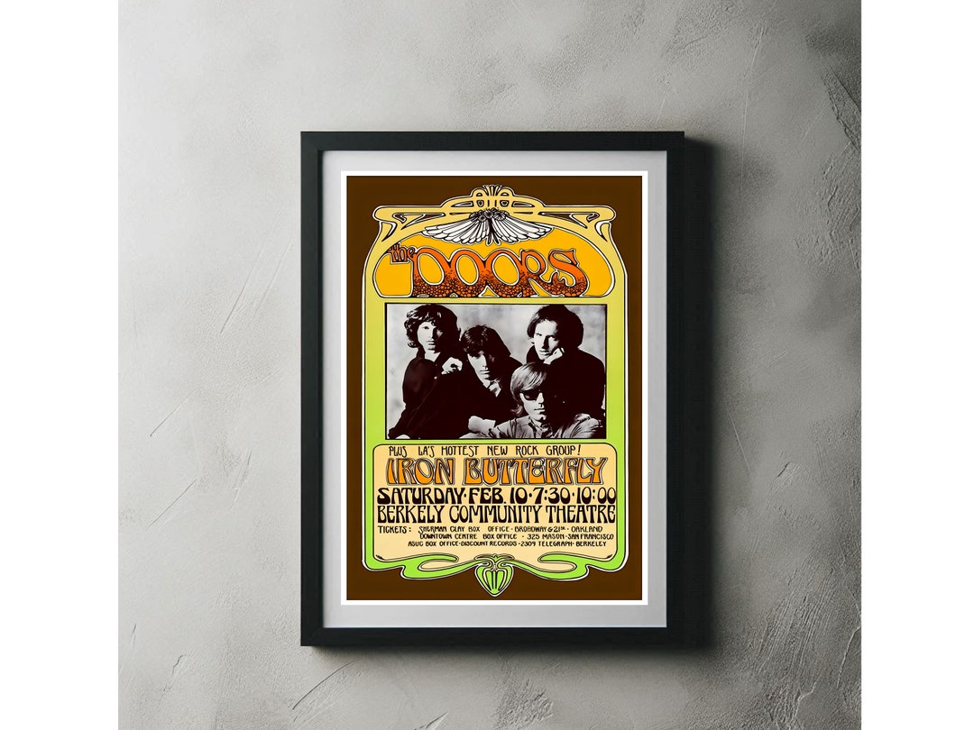 The Doors Wall Art Music and Band Digital Print Home Décor Vintage Band ...