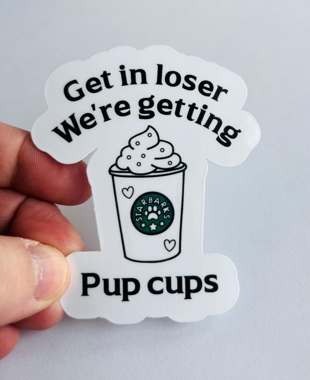 Pup Cup Stickers, Starbucks Pup Cup Sticker, Animal Sticker, Laptop ...