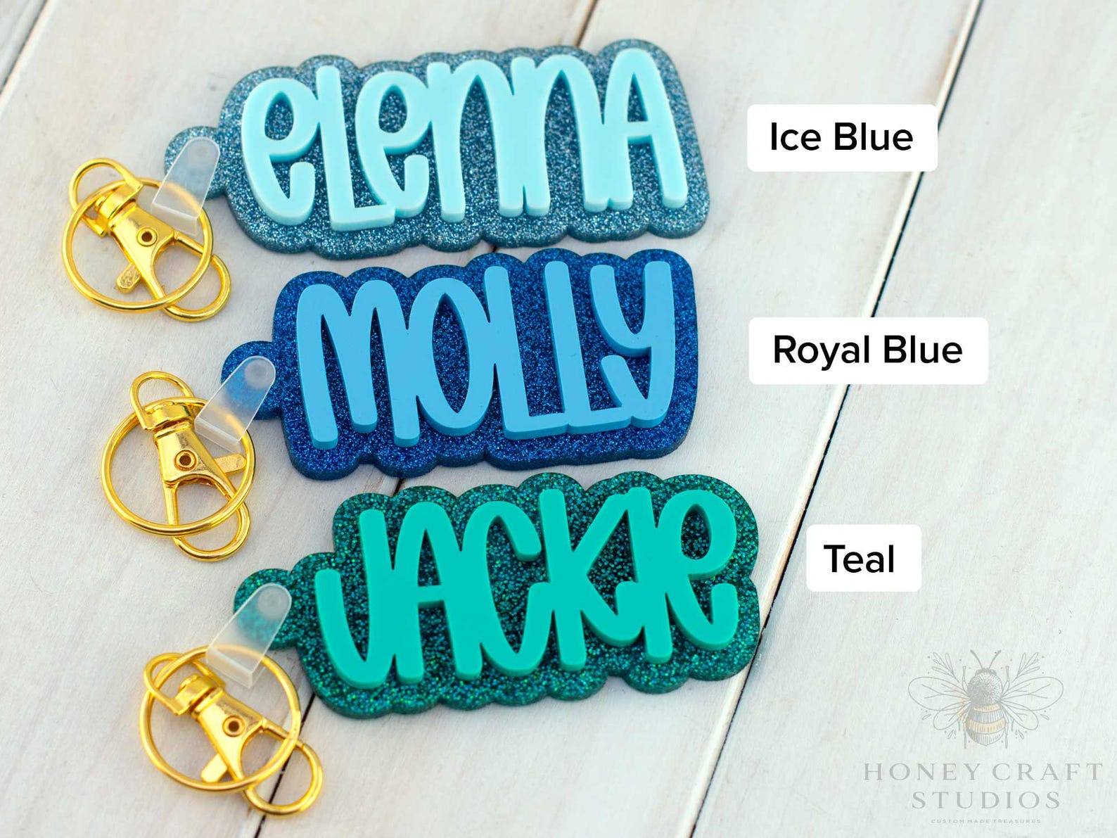 Personalized Name Tag Custom Backpack Keychain Name Tag Acrylic ...