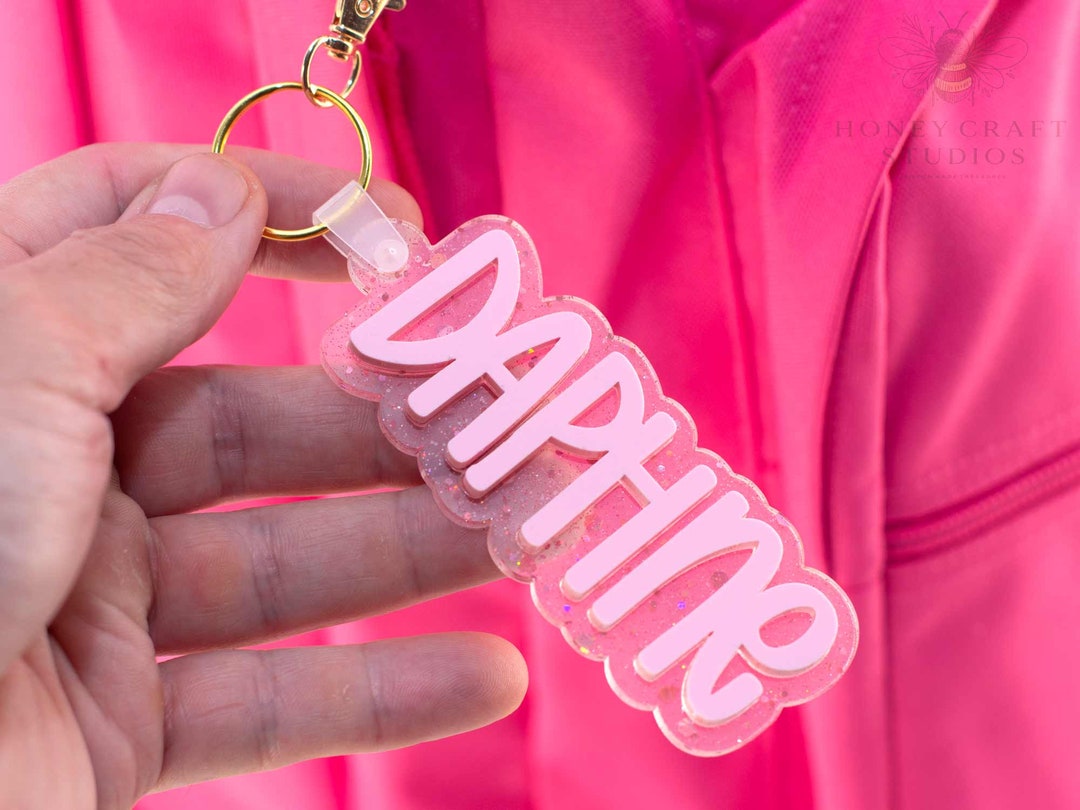 Personalized Acrylic Name Keychain: Custom Backpack Tag - Etsy