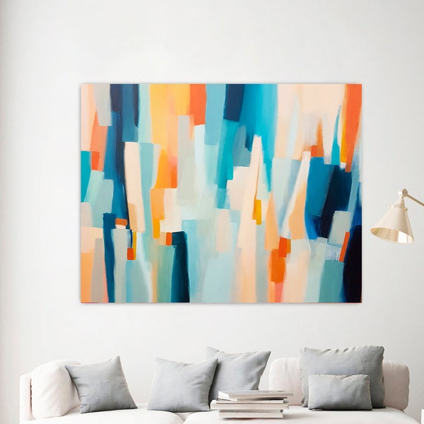 Coral Navy Wall Art - Etsy