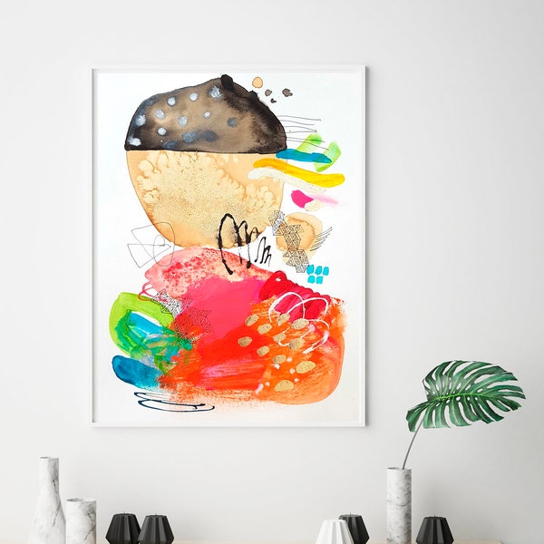 Bold Abstract Art - Etsy