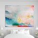 Abstract Landscape Print, Horizontal Abstract Art, White Multicolor ...