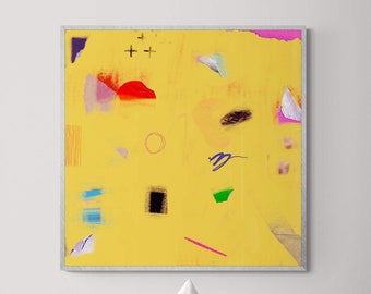 Bright Yellow Art | Etsy