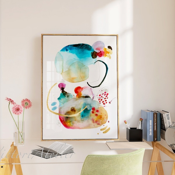 Abstract Watercolor Print - Etsy