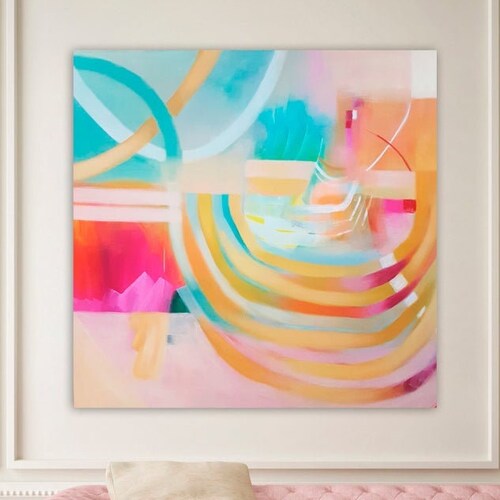 Bright Wall Art Extra Large Abstract Print Vibrant and - Etsy