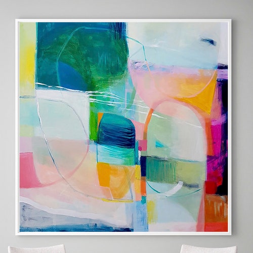 Colorful Shapes Abstract Print Large Wall Art Giclee Print - Etsy