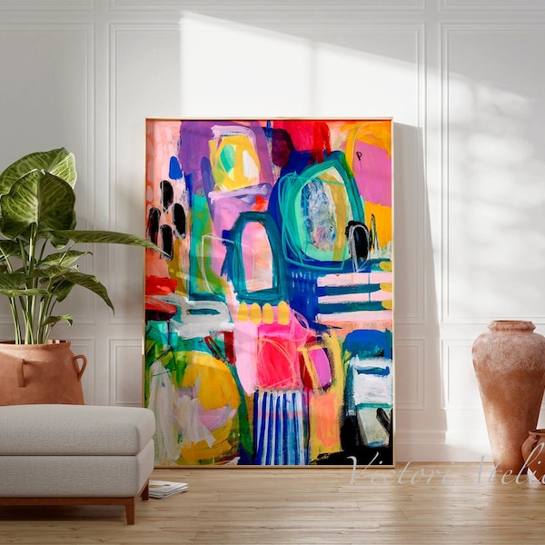 Colorful Abstract Art - Etsy UK