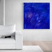 Royal Blue Modern Abstract Wall Art, Minimal Blue Wall Decor, Bright ...