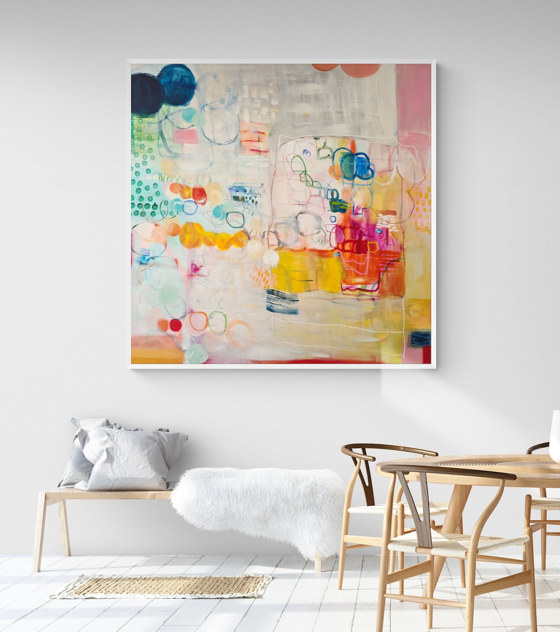 Colorful Large Abstract Print for Modern House Decor, Large Abstract ...
