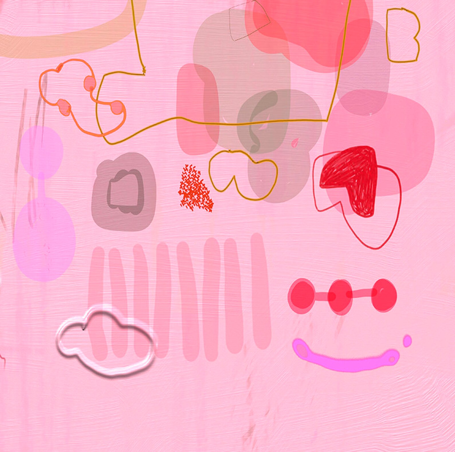 Pink Funny Abstract Art Print Extra Large Art Prints Boho - Etsy