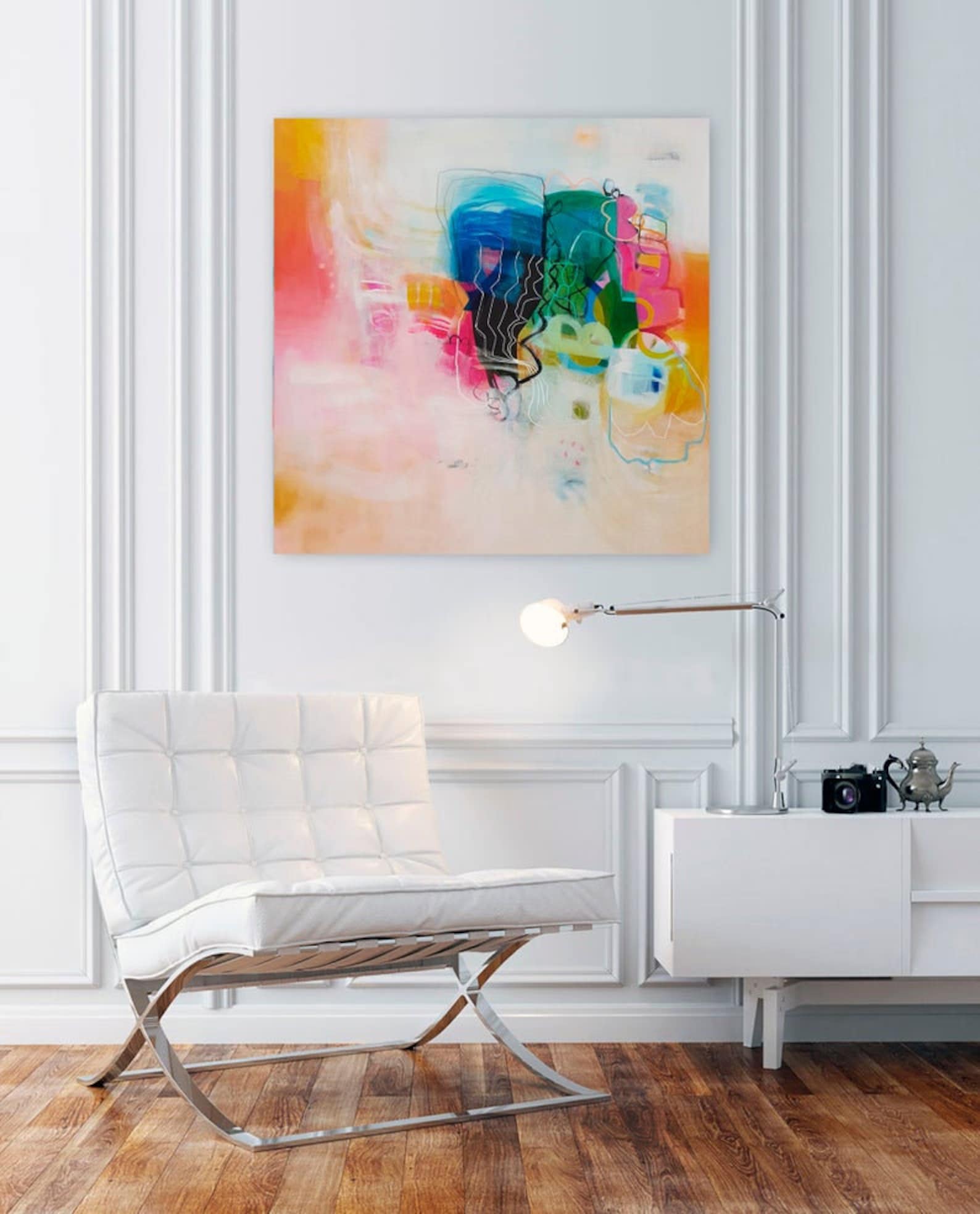 Bright Colorful Abstract Art Print Coloured Abstract - Etsy