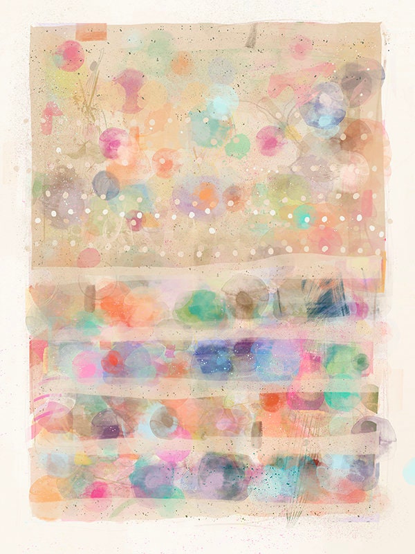 Multicolor Watercolor Print, Modern Contemporary Abstract Painting - Etsy