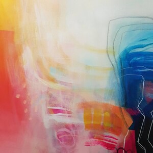 Bright Colorful Abstract Art Print, Coloured Abstract Painting, Extra ...