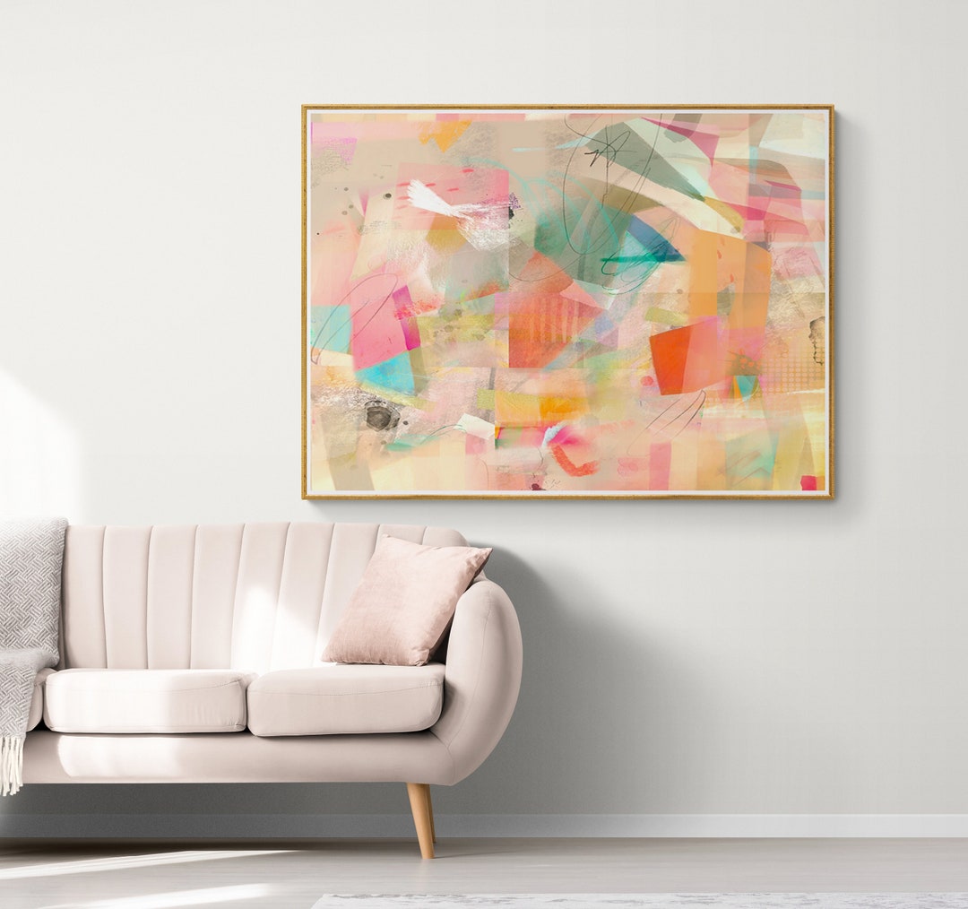 Abstract Art Print Soft Pastel Colors Abstract Painting - Etsy