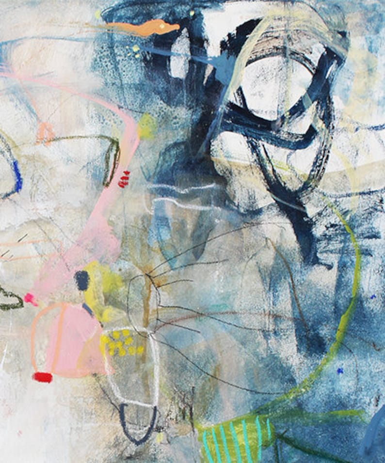 Large Giclee Print Blue Abstract Landscape Print Large - Etsy