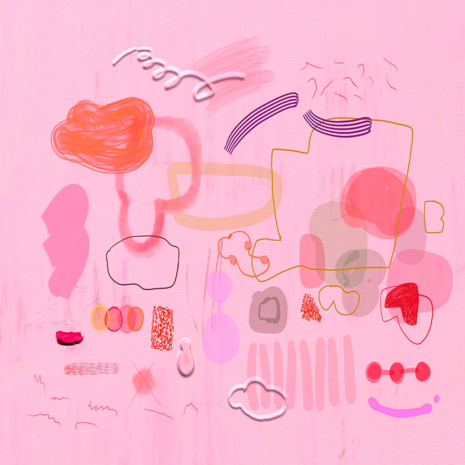 Pink Funny Abstract Art Print Extra Large Art Prints Boho - Etsy