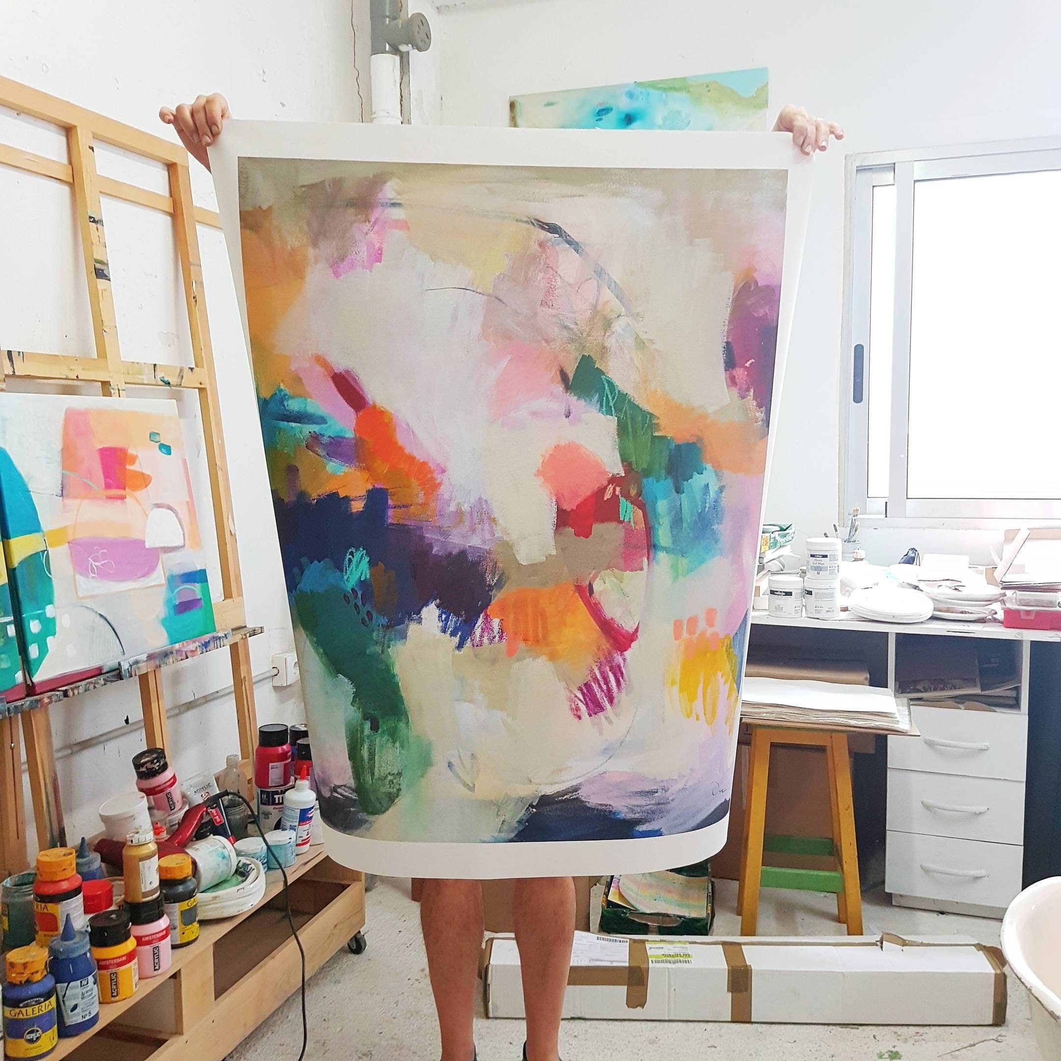 Set of 2 Extra Large Prints Acrylic Abstract Painting Giclee | Etsy