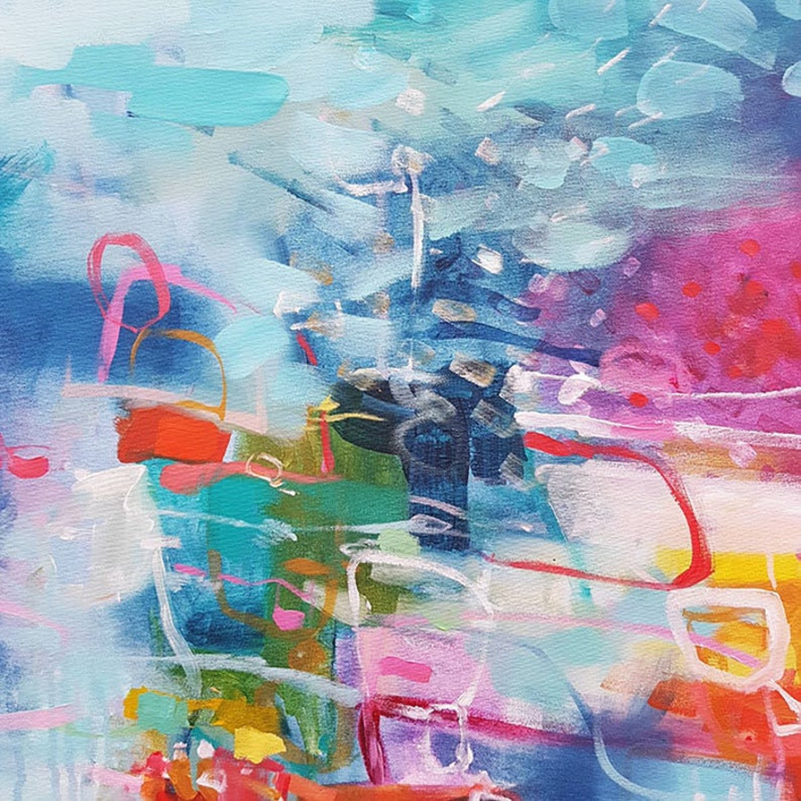 Navy Blue Painting Print Abstract Painting Print Large Wall | Etsy