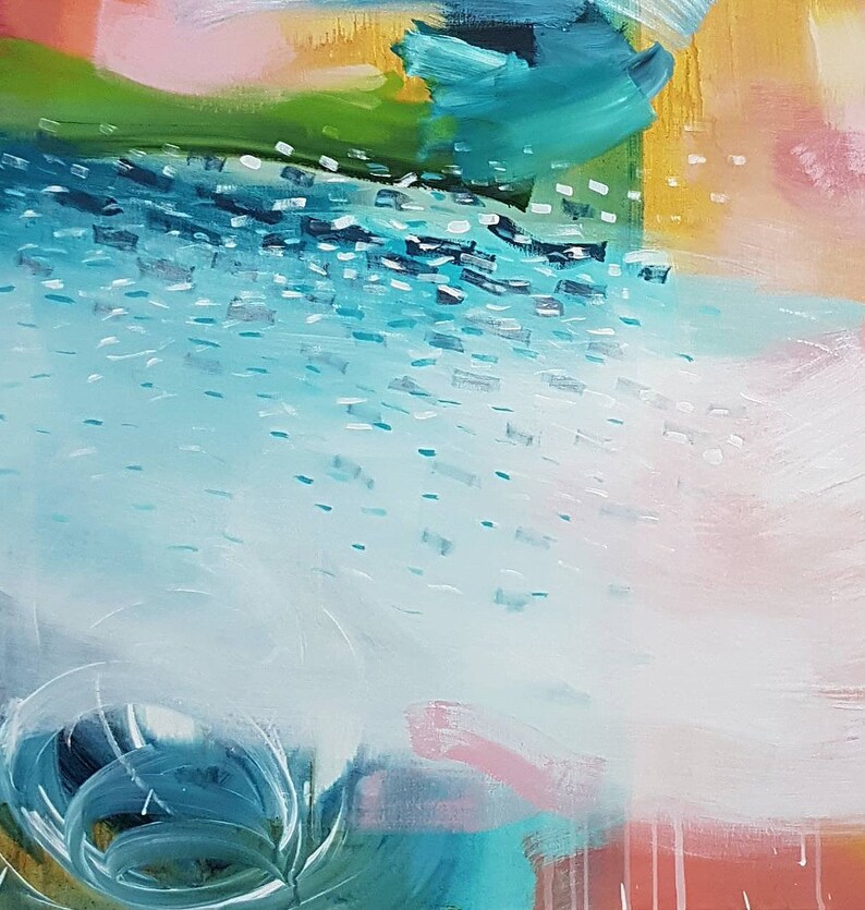 Vibrant Painting Art Print, Colorful Abstract Artwork, Modern Wall Art ...