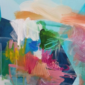 Abstract Prints Set of 2, Set of Two Colorful Print, Abstract Painting ...